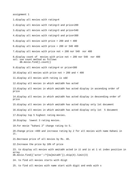 Mongodbassignment 1 1 Pdf