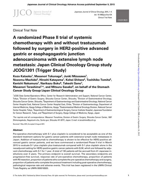 Pdf A Randomized Phase Ii Trial Of Systemic Chemotherapy With And