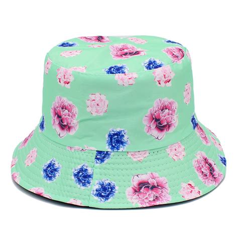 Badu Bg Летни нови шапки с цветя от божур за жени Япония и Корея Двустранен сенник Шапка за