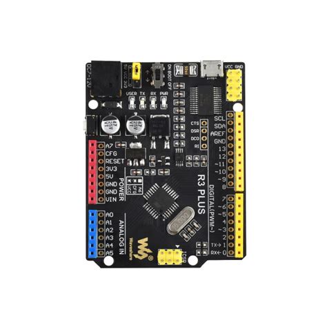 Waveshare Atmega328p Microcontroller Dev Board With Io Expansion And 7695