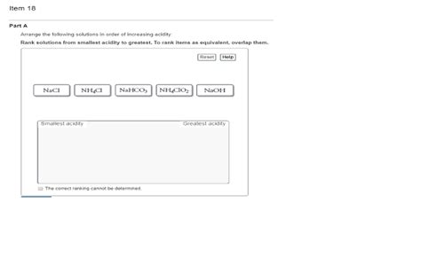 Solved Arrange The Following Solution In Order Of