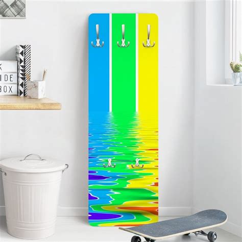 Bilderdepot24 Garderobenpaneel Design Kinder Kunst Muster Rainbow