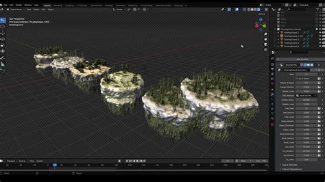 Floating Island Procedural Geometry Node Superhive Formerly