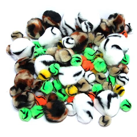 Animal Colours Pom Poms Pack Of 100 Eduspace Supplies