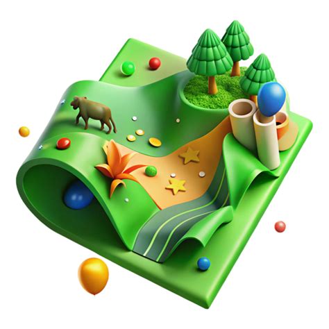 Elegant Modern Bright Green Wildlife Corridor Map Isolated High Resolution 60761664 Png