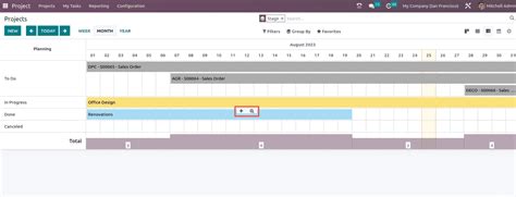 what are the different types of views in odoo 16 project module