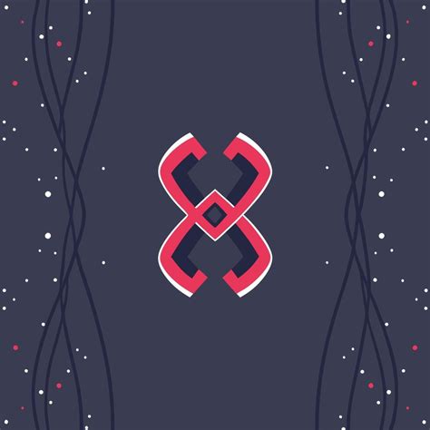 Abstract Design Intertwined Shapes Red And Dark Blue 54467052 Vector