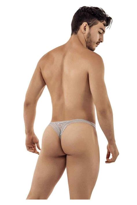 Candyman 99420 Double Lace Thongs Color Gray Phnix