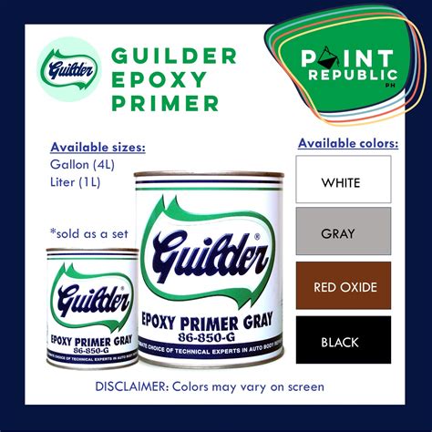 Guilder Epoxy Primer With Catalyst Set Lazada Ph