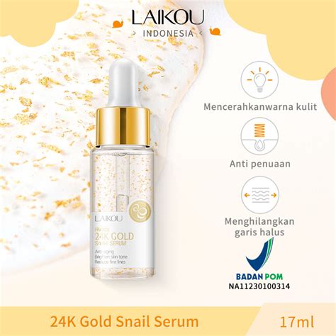 Jual BPOM LAIKOU Emas 24k Serum Essence Siput Anti Penuaan