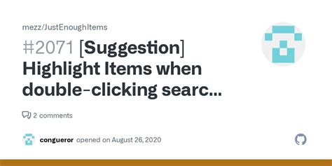 Suggestion Highlight Items When Double Clicking Search Bar · Issue