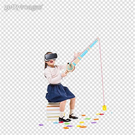 파워포인트 이미지 Png 한국인 어린이 인간의나이 Vr기기 가상현실시뮬레이터 행동 모션 소녀 낚시
