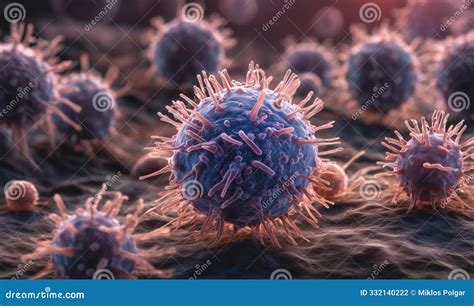 A Close Up Image Of A Cancer Cell Showing Its Intricate Structure And