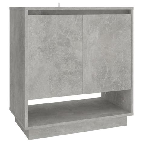 Omabeta Buffets bahuts Buffet Gris béton x x cm Aggloméré M Cdiscount Maison