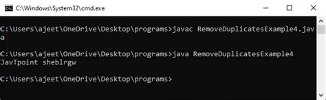 Java Program To Remove Duplicate Characters From A String Tpoint Tech