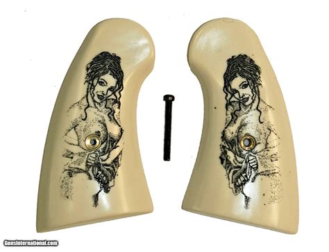 Colt Python Ivory Like Grips With Naked Lady For Sale