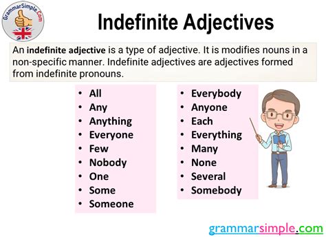 Indefinite Adjectives Definition And Examples Grammar Simple