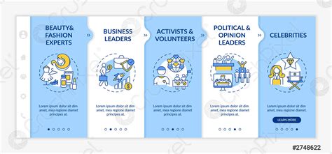 Influencers Types Onboarding Vector Template Stock Vector 2748622 Crushpixel