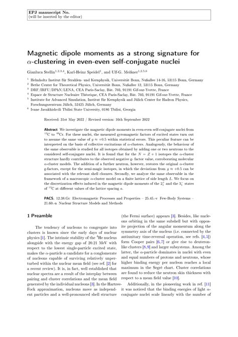 Pdf Magnetic Dipole Moments As A Strong Signature For Alpha