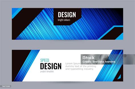 어두운 배경에 스트립 밝은 배너입니다 텍스트의 빈 위치에 가로 배너를 설정합니다 추상 벡터 배경입니다 헤딩에 대한 스톡 벡터 아트 및 기타 이미지 Istock