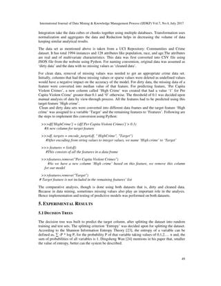 PREDICTIVE MODELLING OF CRIME DATASET USING DATA MINING PDF