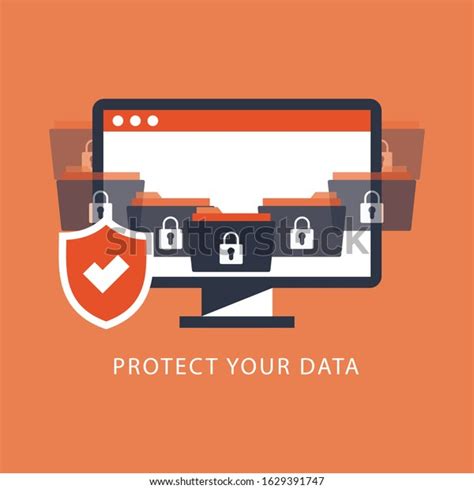 Concept Data Security Access Shield On Stock Vector Royalty Free