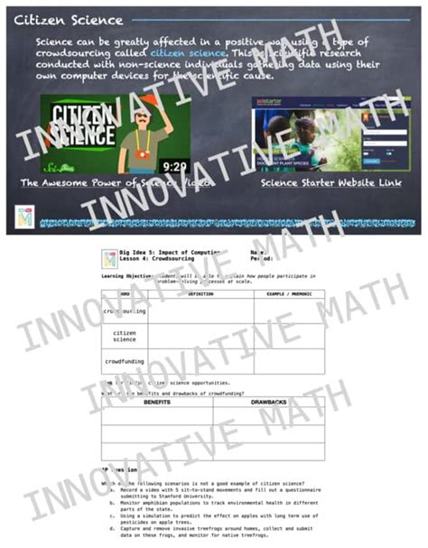 Computer Science Principles Crowdsourcing Big Idea 5 Lesson 4
