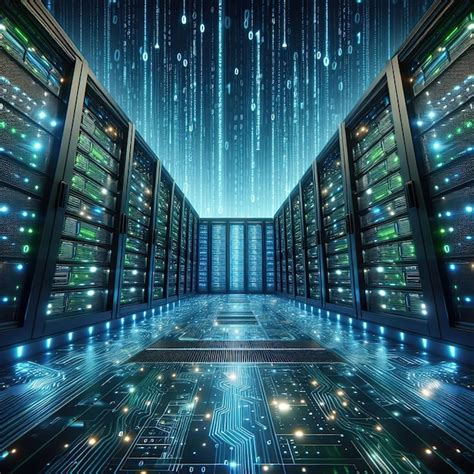 premium photo computer data center future concept servers