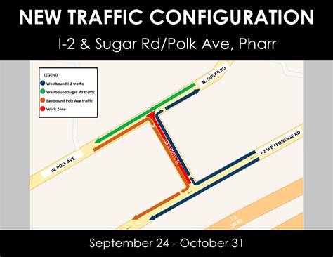 New Traffic Layout Work Zone Set For Roadway In Pharr