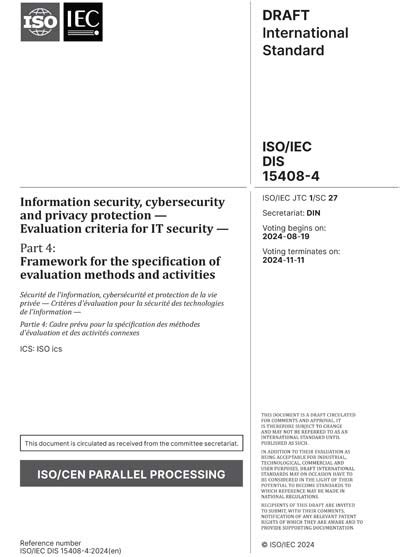 ISO IEC DIS 15408 4 2024 Information Security Cybersecurity And Privacy Protection