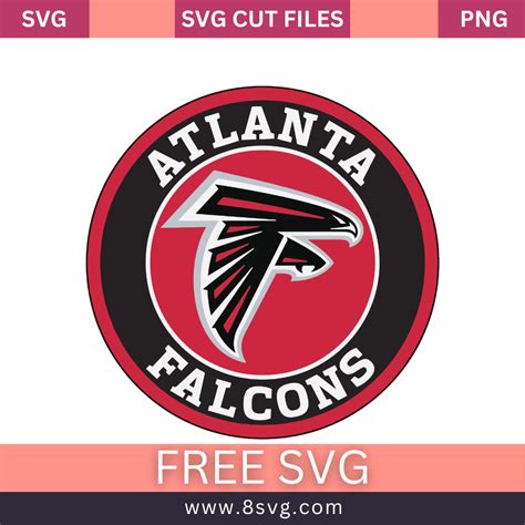 Atlanta Falcons Circle Logo Svg Free Nfl Cut File For Cricut 8svg