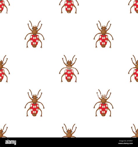 Insect Bug Pattern Seamless Background Texture Repeat Wallpaper Geometric Vector Stock Vector