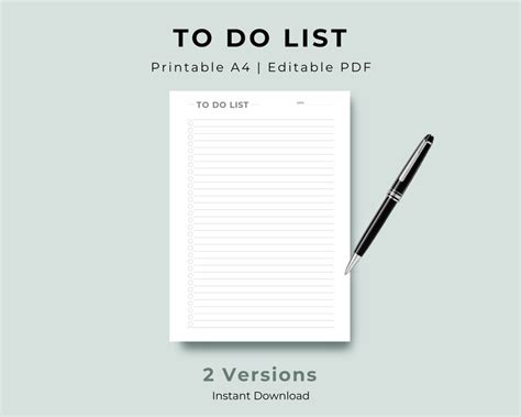To Do List Printable To Do List Simple Tasks List Template