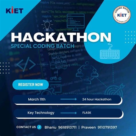 Global Coding Club Kiet On Linkedin Scb Hackathon Kiet Group March