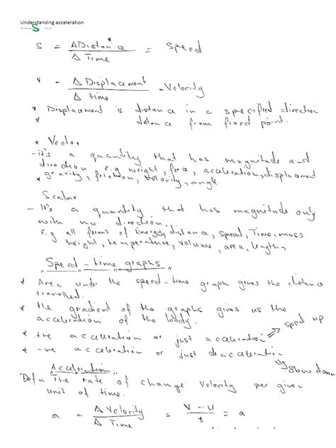 Understanding Acceleration 27 01 25 Pdf