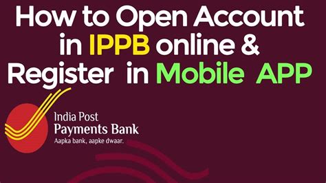 How To Open Ippb Indian Post Online Account From Mobile Youtube