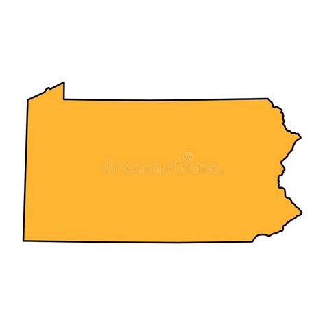 Pennsylvania Map Shape United States Of America Flat Concept Icon