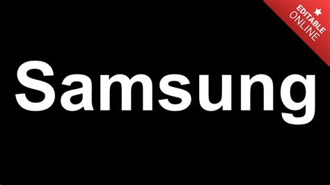 Samsung Plain On Black Background Text Effect Generator