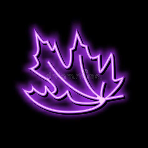 Leaf Maple Autumn Neon Glow Icon Illustration Stock Vector Illustration Of Fall Chuseok