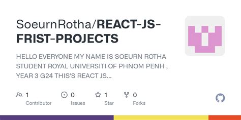 Github Soeurnrotha React Js Frist Projects Hello Everyone My Name Is