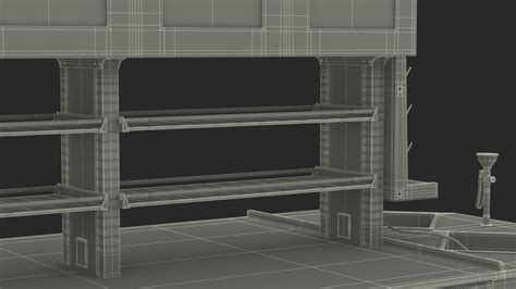 Lab Wall Bench Island 3D Model 39 3ds Blend C4d Fbx Max Ma