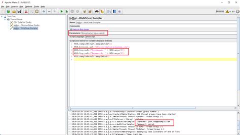 Passing Values From Csv To A Selenium Driver Script In Jmeter Stack