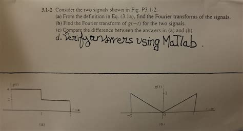 Consider The Two Signals Shown In Fig P Chegg Com