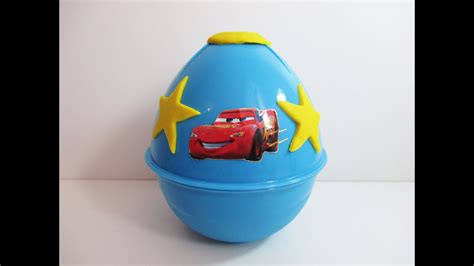 Тачки 2 Огромное яйцо с сюрпризом открываем игрушки Giant Surprise Egg ...