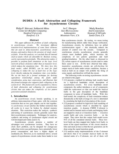 pdf dudes a fault abstraction and collapsing framework for