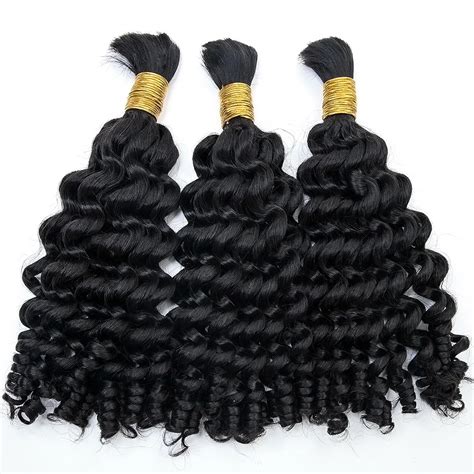 Loose Curly Bulk Hair Extensions For Braiding Ywigs