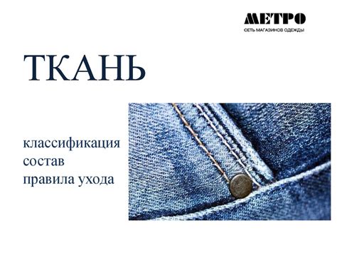 Ткани. Классификация, состав, правила ухода - презентация онлайн