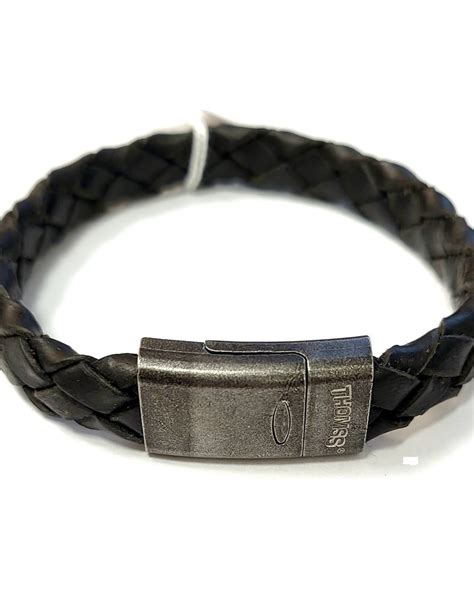 Thomss Leren Armband Zwart Thv011 20 Cm Juwelier Marleen
