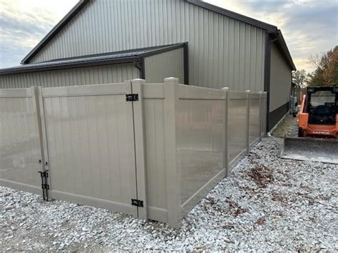 Adobe Colored Vinyl Privacy Fence