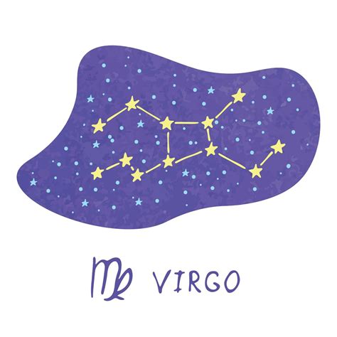 Hand Drawn Virgo Zodiac Sign Esoteric Symbol Doodle Astrology Clipart
